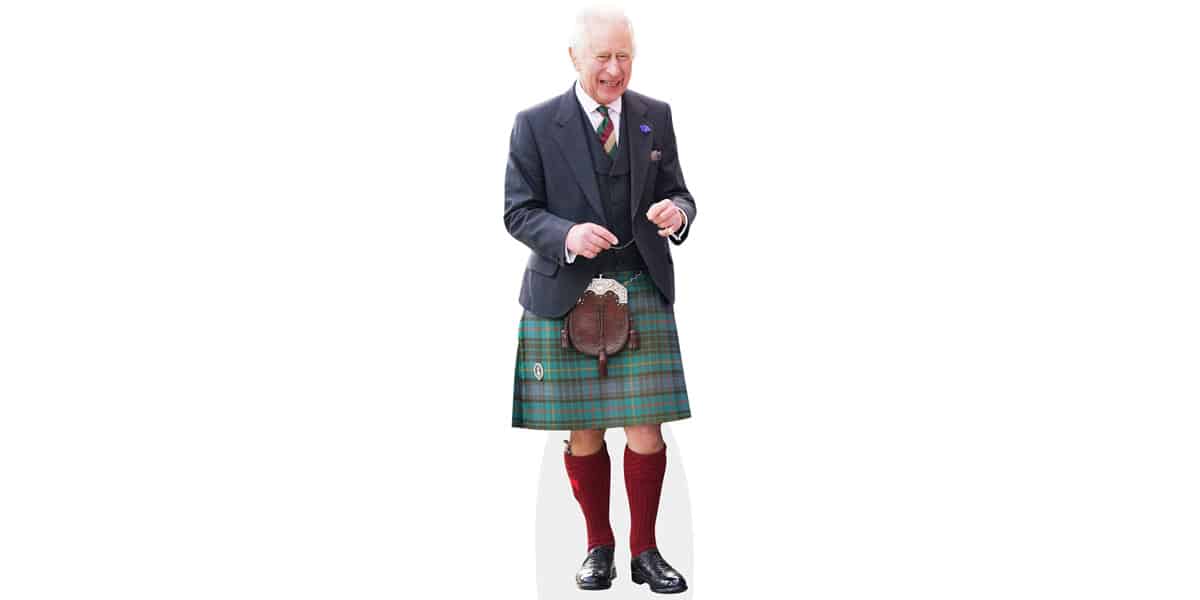 HM King Charles III (Kilt) Cardboard Cutout